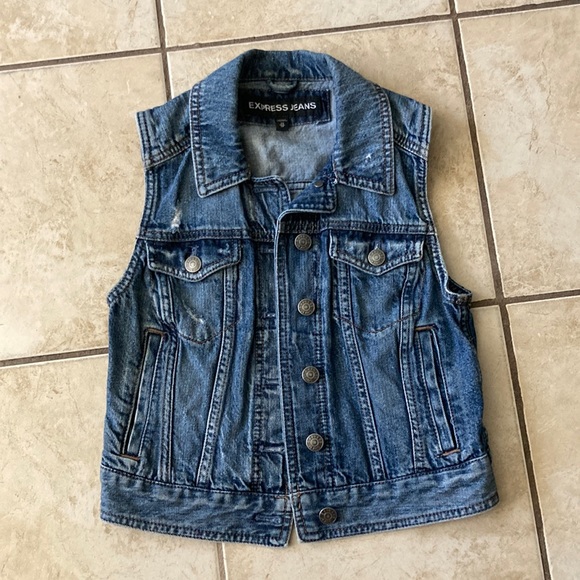 Express | Jackets & Coats | Denim Express Vest Xs | Poshmark